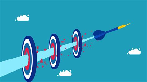 Hitting A Target In The Middle Of A Dart 49389497 Vector Art At Vecteezy