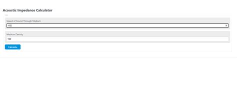 Acoustic Impedance Calculator Calculator Academy