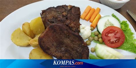 Resep Steak Lidah Sapi Sajikan Dengan Kentang Tumbuk Dan Sayuran