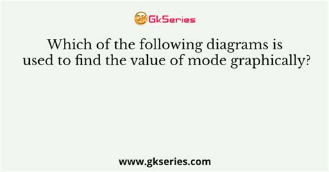 Which Of The Following Diagrams Is Used To Find The Value Of Mode