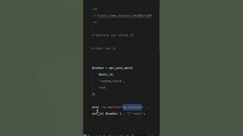 securely set inline js data security esc js wordpress shorts