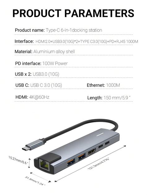 Usb 30 6 Port 4k 60hd Highest Configuration 10g Transmission Rate 1