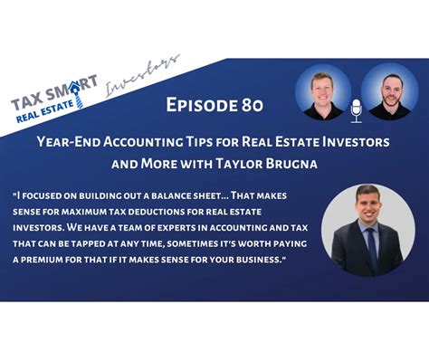 Year End Accounting Tips And More With Taylor Brugna Cpa