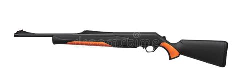 Modernes Halbautomatisches Jagdgewehr Isoliert Auf Weiß Stockfoto