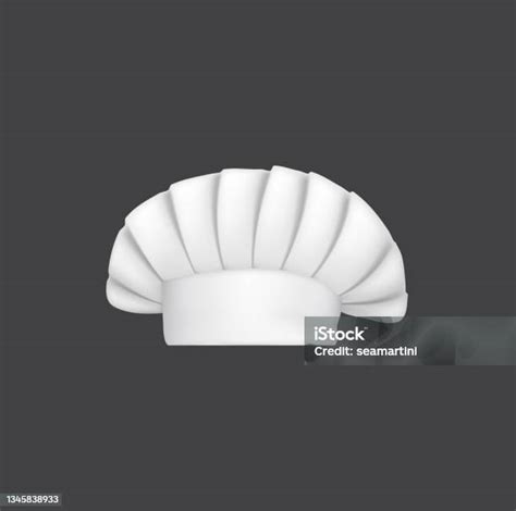 사실적인 요리사 모자 쿡 캡 베이커 3d 토크 3차원 형태에 대한 스톡 벡터 아트 및 기타 이미지 3차원 형태 개성 개념 깨끗한 Istock