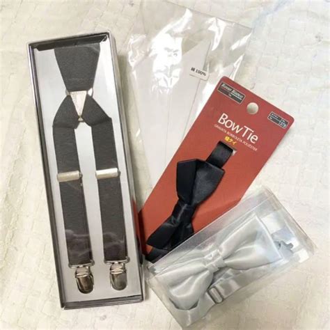 新郎 小物 サスペンダー 蝶ネクタイ セット メルカリ
