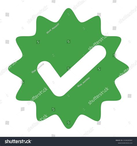 Pop Check Mark Icon Completion Authentication Stock Vector Royalty