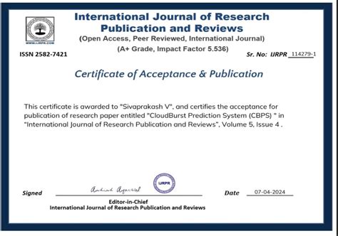 Sivaprakash V On Linkedin Hey Everyone 🩵 Happy To Say That My Project Has Accepted And Published…