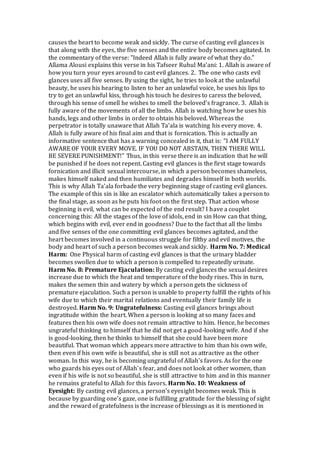 Fourteen Harms Of Casting Evil Glances PDF