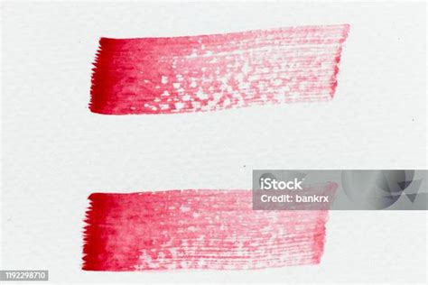 흰색 종이 배경에 선 브러시로 빨간색 수채화 핸드 드로잉 거친에 대한 스톡 사진 및 기타 이미지 거친 공란 광고 Istock