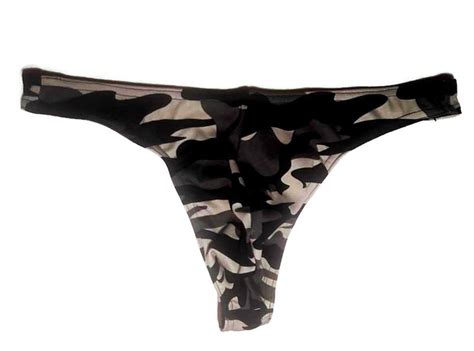 Mens Thong Mens Underwear Cotton Pattern Stretchy Thong Mens Super