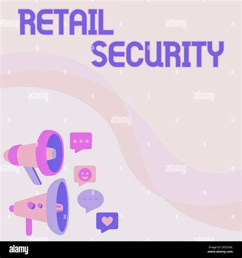Writing Displaying Text Retail Security Business Concept Process Which Goods Sold To The Public