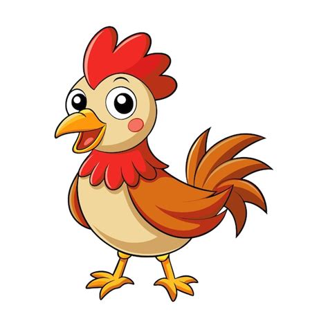 Premium Vector Vector Of Cartoon Chicken Illustration On White