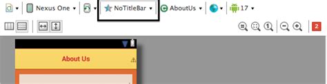 How To Disable Titlebar In Eclipse Android Plugin Graphical Layout