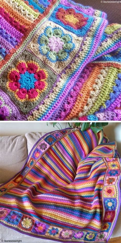 Cosy Stripe Crochet Blanket Ideas 1001 Patterns Striped Crochet