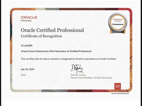Lahari Karnam On Linkedin Oracle Cloudinfrastructure Generativeai