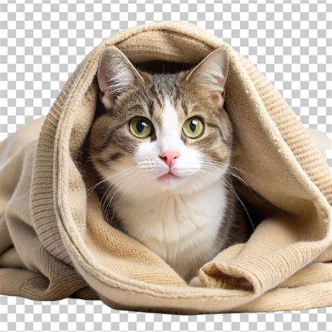 Cat Under Blanket Psd High Quality Free Psd Templates For Download