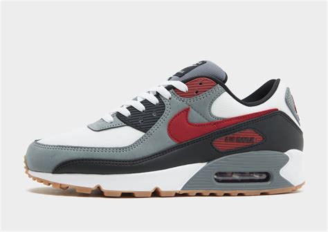 White Cool Grey Black Team Red Nike Air Max 90 Jd Sports