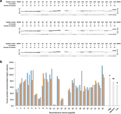 Yields Of 24 Purified Recombinant Fusion Proteins Originated From 3