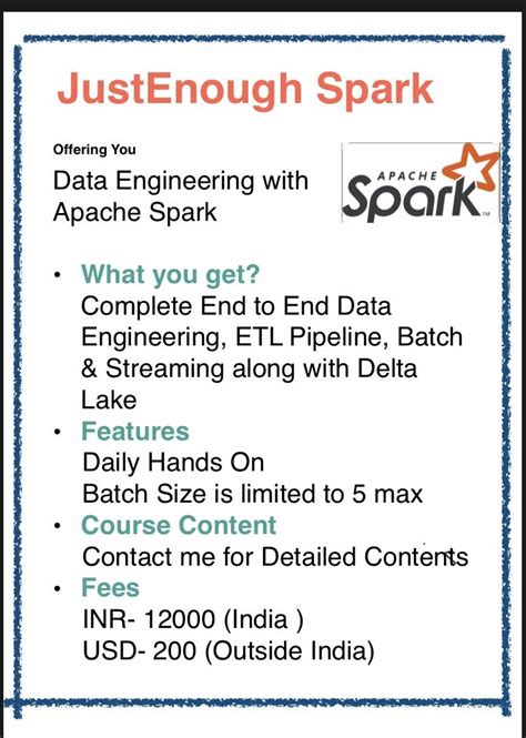 Justenough Spark On Linkedin Announcements Pyspark Apachespark Pyspark Spark