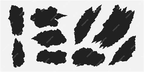 스크래치 발톱 아이콘을 설정합니다 티셔츠 배너 로고 디자인을 위한 자세한 스크래치 발톱 인쇄 프리미엄 벡터