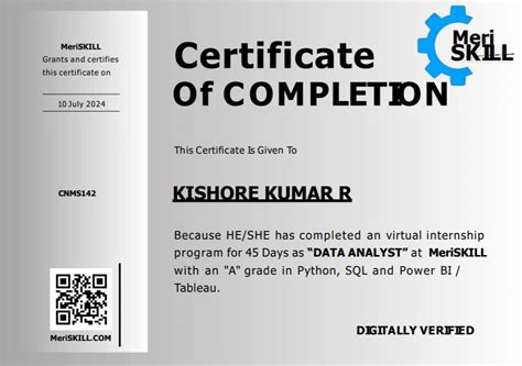 kishore r on linkedin 🎉 exciting news i have just completed my first