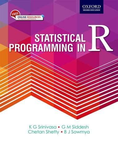 statistical programming in r ebook srinivasa k g siddesh g m