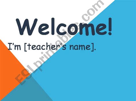 Esl English Powerpoints Introduction Lesson