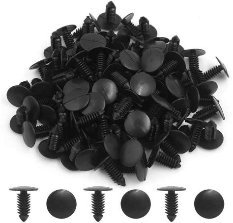 Amazon Uxcell 50pcs Black Car Plastic Push Rivet Fastener Bumper Clips For 5mm X 4 5mm Hole