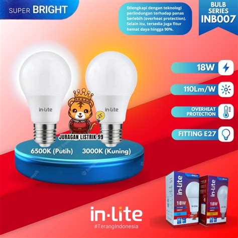 Jual Lampu Led Bulb W In Lite Warmwhite Kuning Inb Galaxy Series Shopee Indonesia