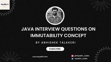 Abhishek Talakeri On Linkedin Java Top Interview Questions On