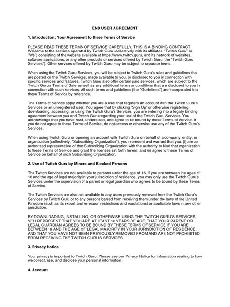 End User Agreement Download Free Pdf Arbitration Lawsuit