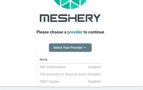 Cant Select Provider For Meshery Ui Meshery Layer5 Community Forum