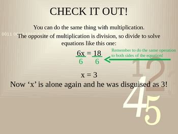 Solving One Step Equations Powerpoint By Mr Mcfly Tpt