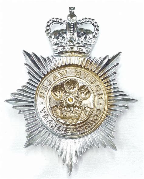 South Wales Constabulary Helmet Badge Time Militaria