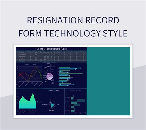 Resignation Record Form Technology Style Excel Template And Google