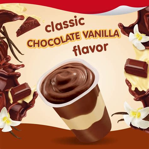 Super Snack Pack Chocolate Aif4 Vanilla Pudding Cups 6 Count 8 Pack