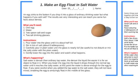 How Much Salt To Make An Egg Float Slideshare