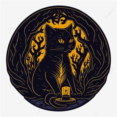 A Cute Black Cat Illustration Vector Black Cat Cute Cat Cat
