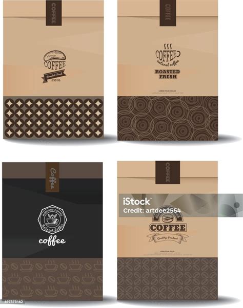 紙包裝設計類比了 Templatecafe 和餐廳包裝咖啡的徽章向量範本復古的風格向量圖形及更多包裝品圖片 包裝品 包裹 咖啡色