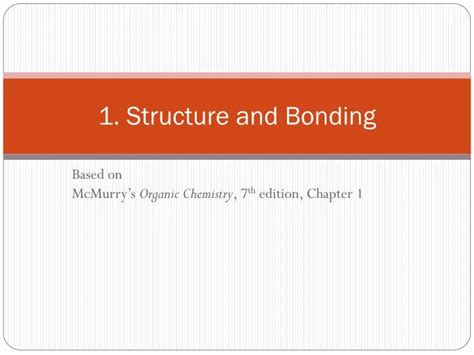 PPT Structure And Bonding PowerPoint Presentation Free Download ID