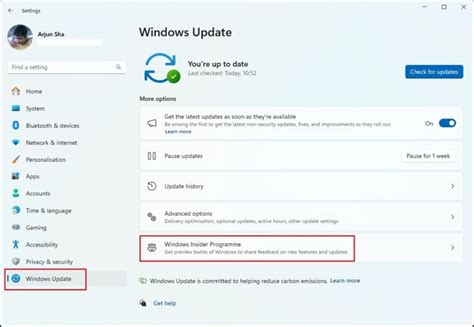 join windows insider program beta dev canary and release preview