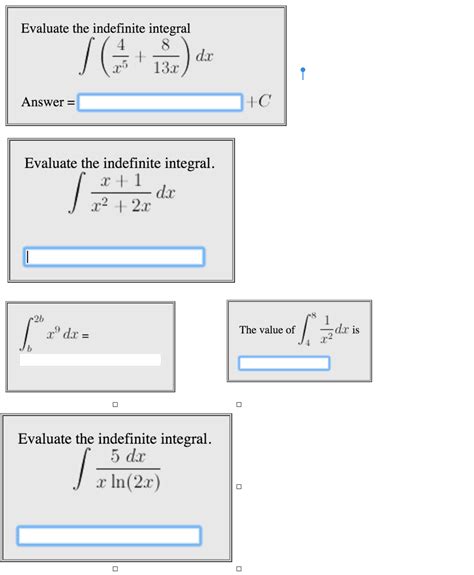 Solved Evaluate The Indefinite Integral Integral 4 X 5 Chegg