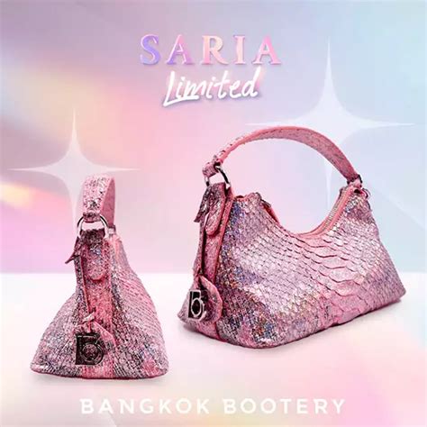bangkok bootery กระเป๋า รุ่น saria shiny python belly ลด 30 0