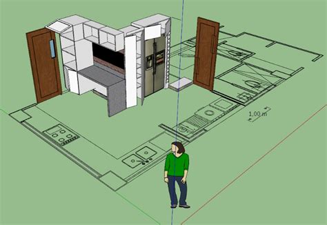 Cocina Sketchup En SKP Descargar CAD KB Bibliocad