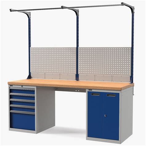 Dikom Multipurpose Workbench With Work Light 3d Model 49 3ds Blend