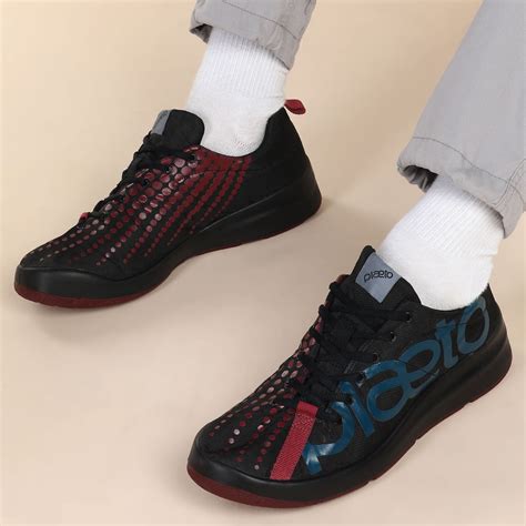 Slam Mens Multiplay Sports Shoes Black Burgundy Plaeto