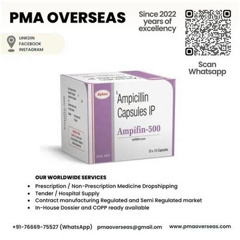 Ampicillin Capsules 500 Mg At Rs 500stripe Ampicillin Capsules In