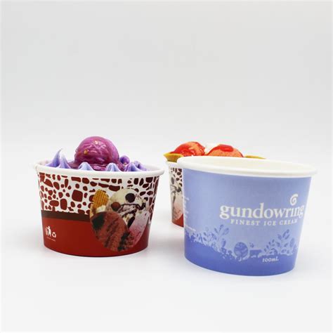Custom Design Paper Dessert Cups Ice Cream Tub Yogurt Cup China Ice
