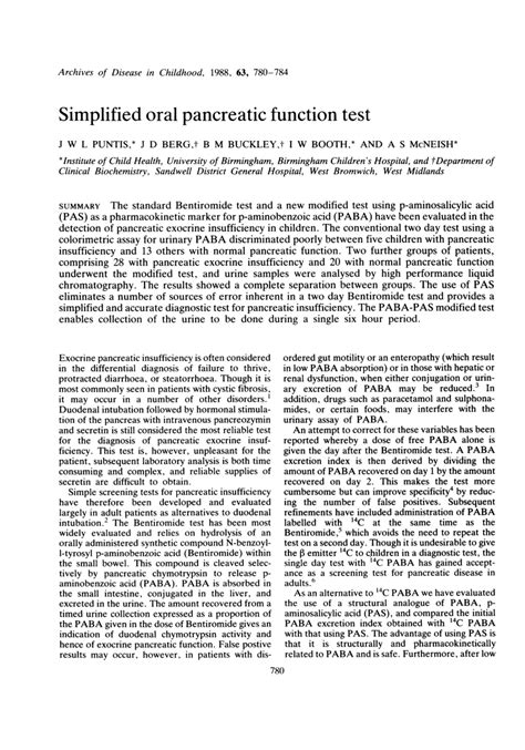 [pdf] Simplified Oral Pancreatic Function Test